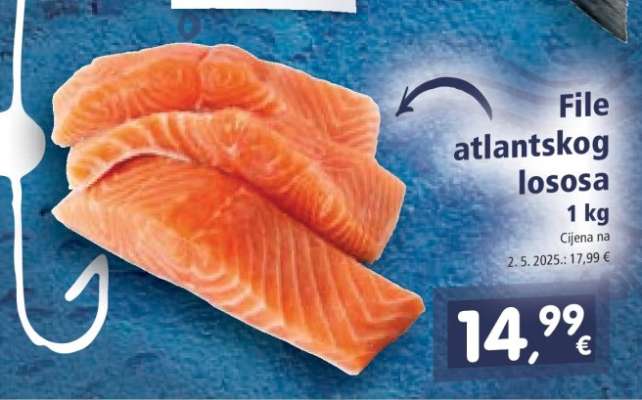 File atlantskog lososa 1 kg na akciji u trgovinama Spar