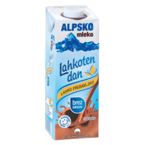 Čokoladno Alpsko mleko 1 l v akciji v trgovinah Spar