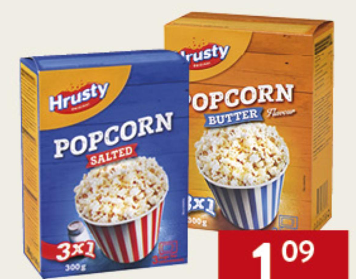 Hrusty Popcorn 3x100g: Akcija i Cijena (Konzum) | NajCijena.hr